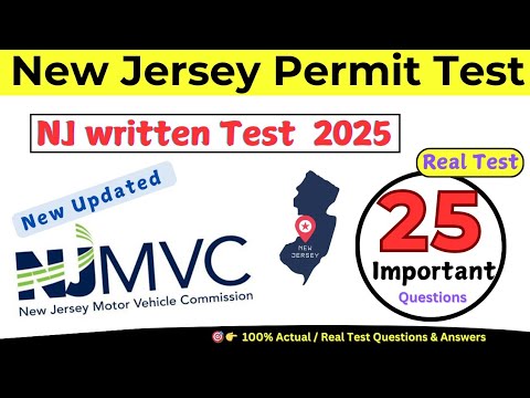 New Jersey 2025 MVC knowledge Test | NJ DMV Written Test 2025 | Test 2 | #newjersey #usa #mvc