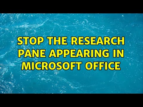 Stop the Research Pane appearing in Microsoft Office (8 Solutions!!)
