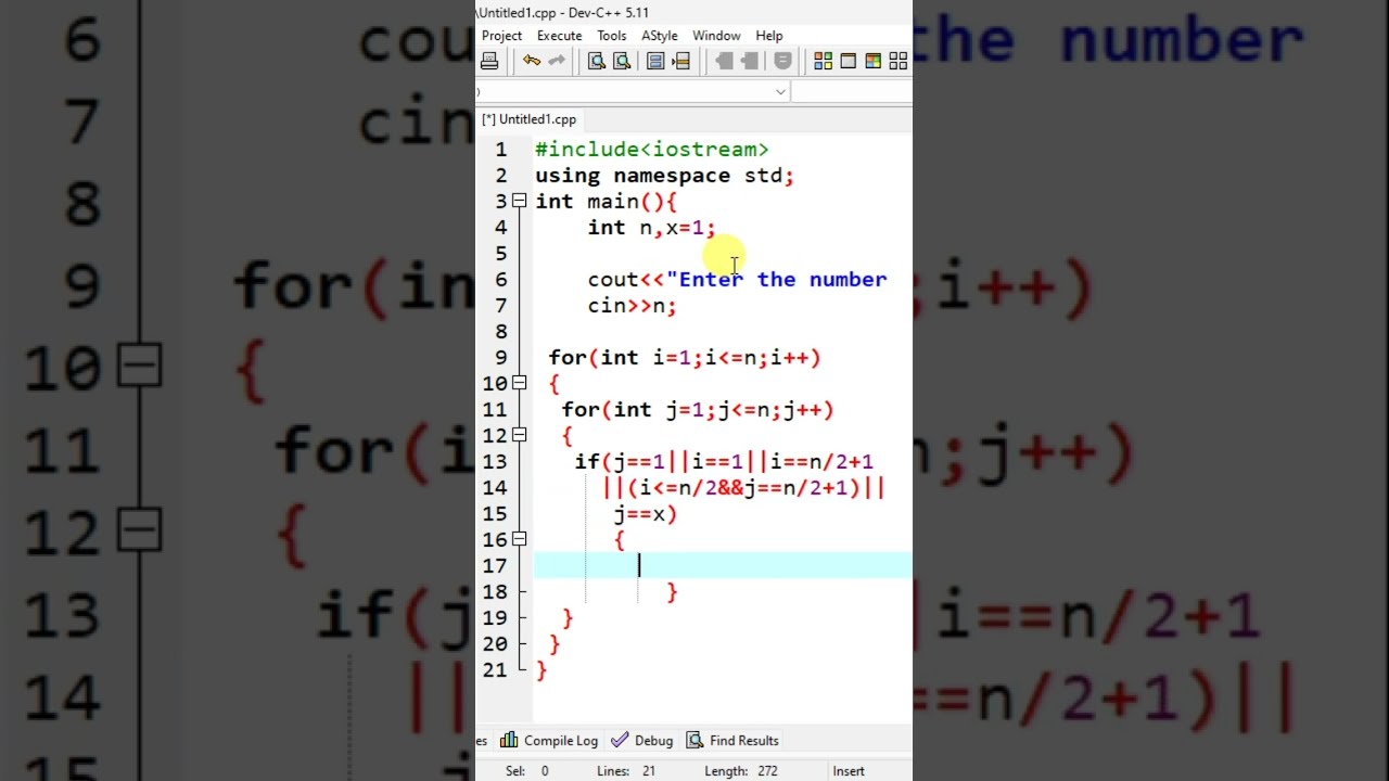 Print R alphabet pattern - C++ Program Tutorial  18. C++ pattern code.
