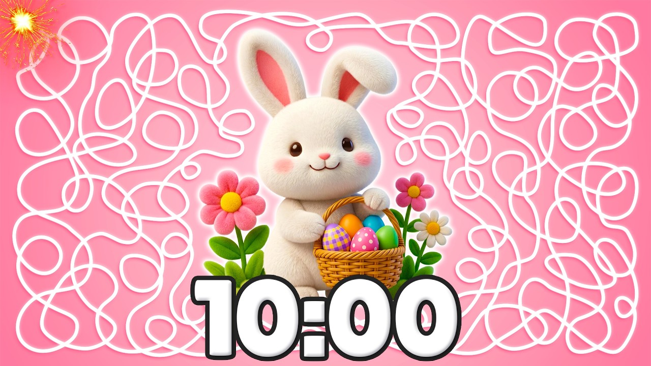 10 Minute [EASTER] Bunny Timer 🐰🥚💥 | Cozy Classroom Countdown!