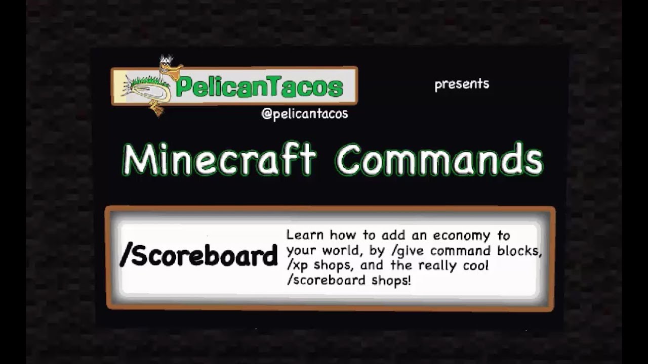 Minecraft Commands & Command Blocks Tutorial: /Scoreboard & Shops with Money