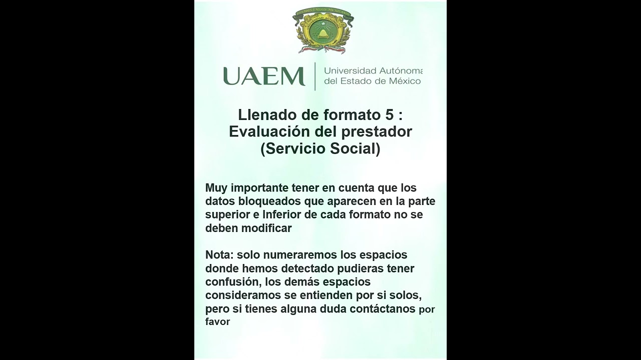 Formato 5 Servicio Social
