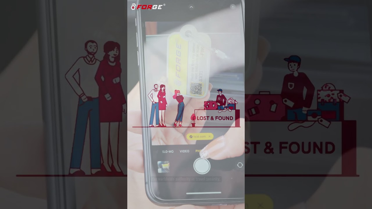 Forge Smart Lost & Found Luggage Tag | Scan to Find Owner | Best for Luggage, Backpacks, Kids Items