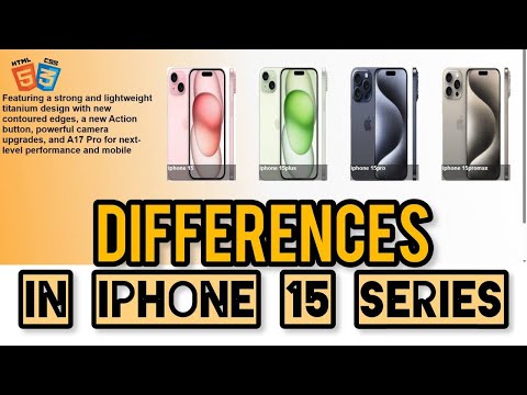 Differences in Processor and Graphics in iPhone 15 and 15 Pro | HTML/CSS