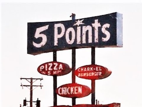 "5 Points Drive Inn Restaurant North Chicago, IL." Vintage Sign and images