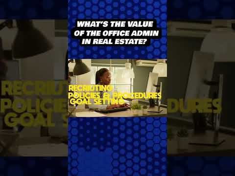 What is the value of the office admin in real estate?