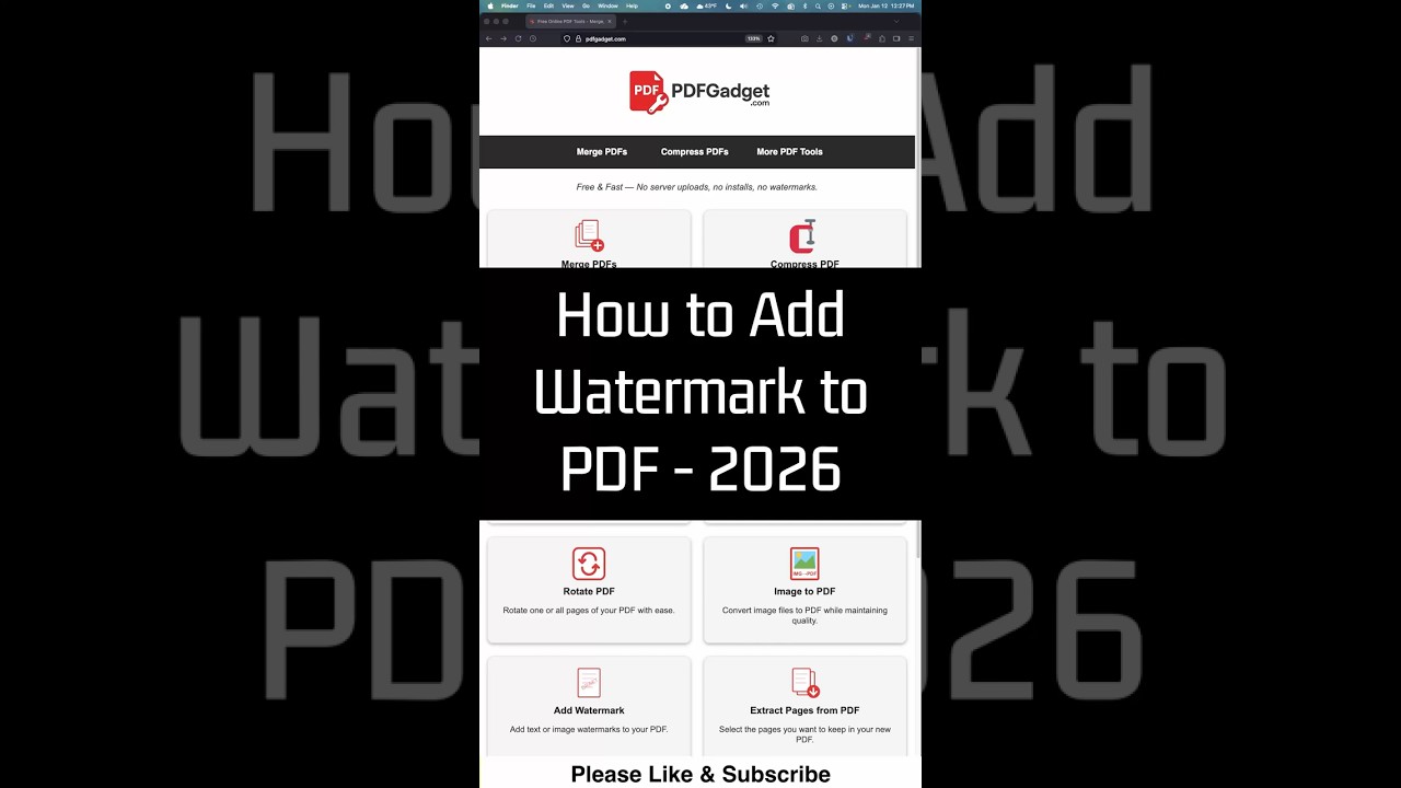 How to Add Watermark to PDF - 2026