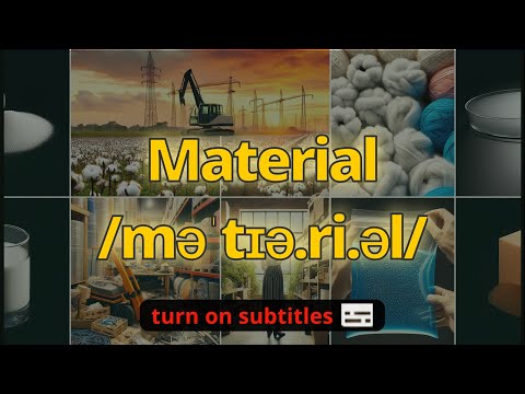 Material meaning with 5 examples