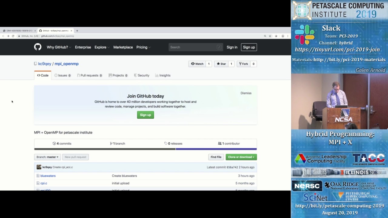 PCI 2019: Hybrid Programming (MPI + OpenMP)