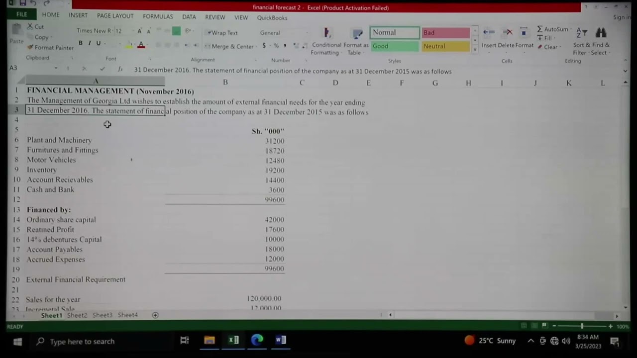 lesson 9 DATA ANALYTICS { FINANCIAL FORECASTING
