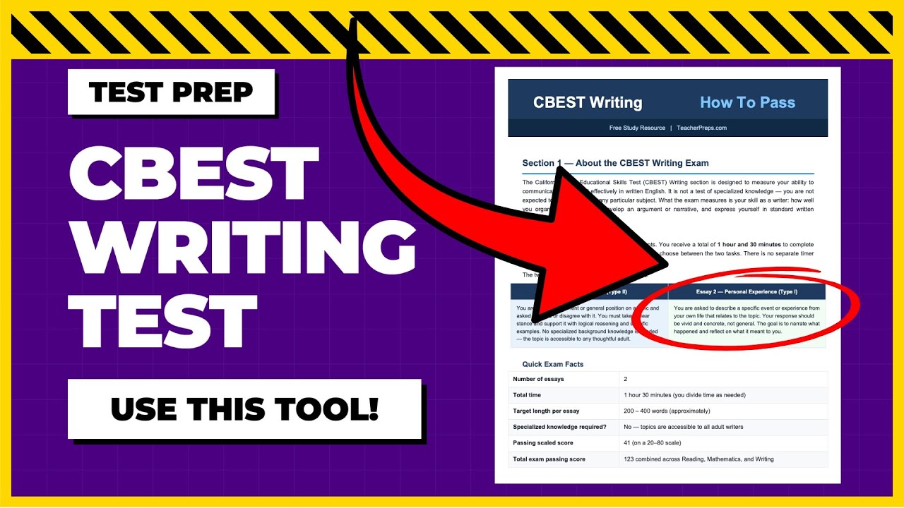 CBEST Writing Prep - How To Pass (Free CBEST PDF)
