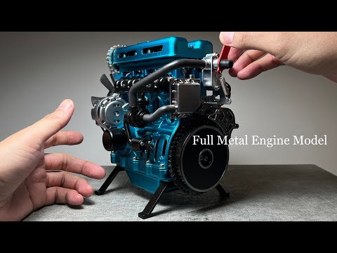 Building a L4 Engine Model Kit - Full Metal Car Engine Model Kit Upgraded Version