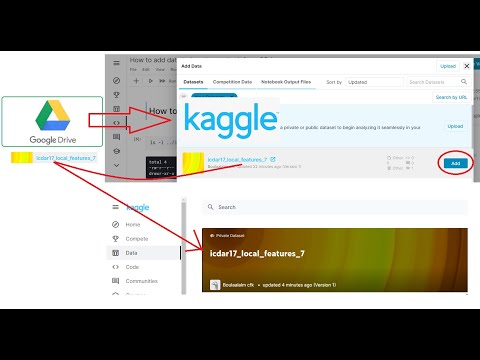 How to add data to Kaggle notebook from Google Drive in an easy and fast way