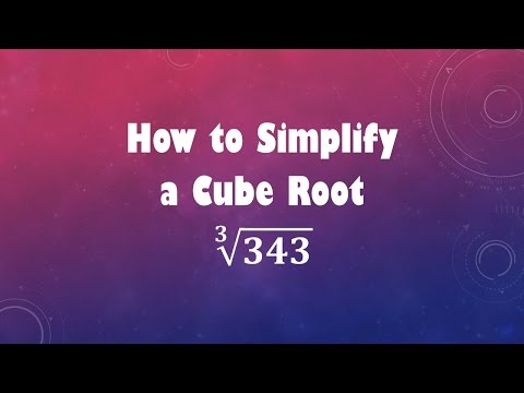 How to Simplify a Cube Root: cube root (343)