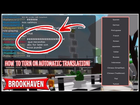 CHANGE LANGUAGE/HOW TO TURN ON AUTOMATIC TRANSLATION IN BROOKHAVEN ROBLOX