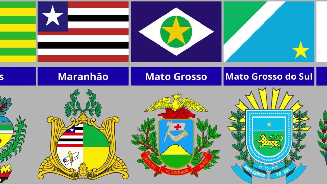 All 27 States of Brazil Flags & Coats of Arms