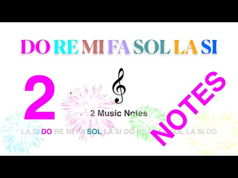 How to Read Music Notes in Treble Clef (DO RE MI FA SOL LA SI) - 2 Notes : SOL and DO