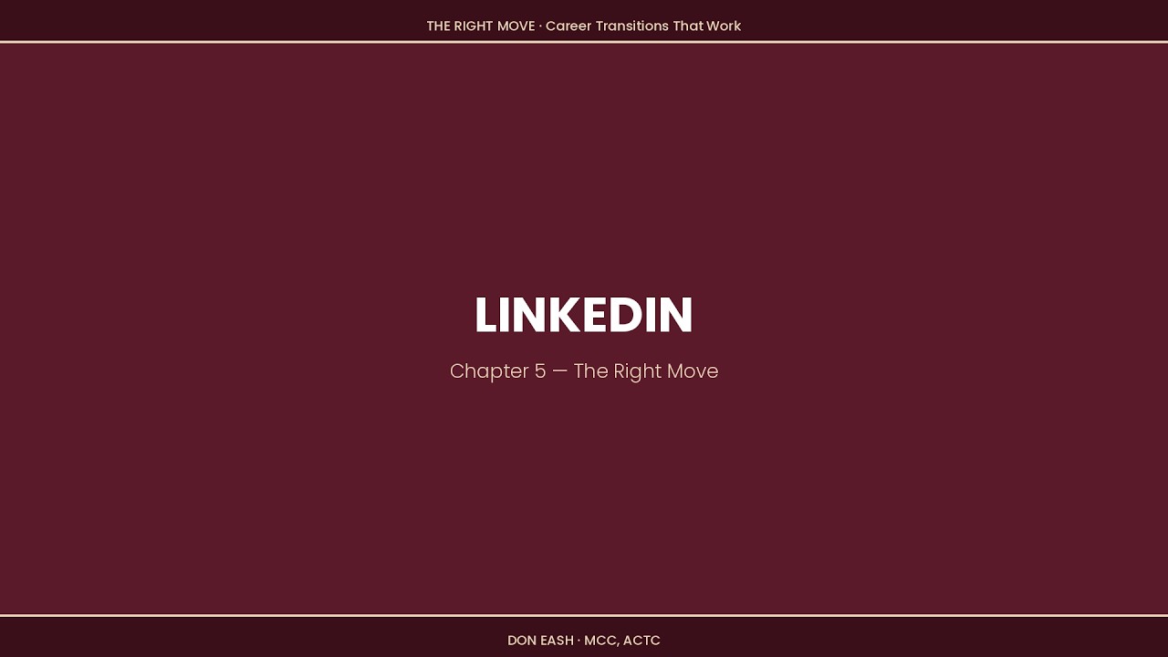 Your LinkedIn Profile Is Your Storefront | The Right Move