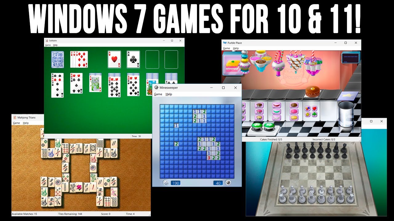 Install the Classic Windows 7 Games on Windows 10 and 11
