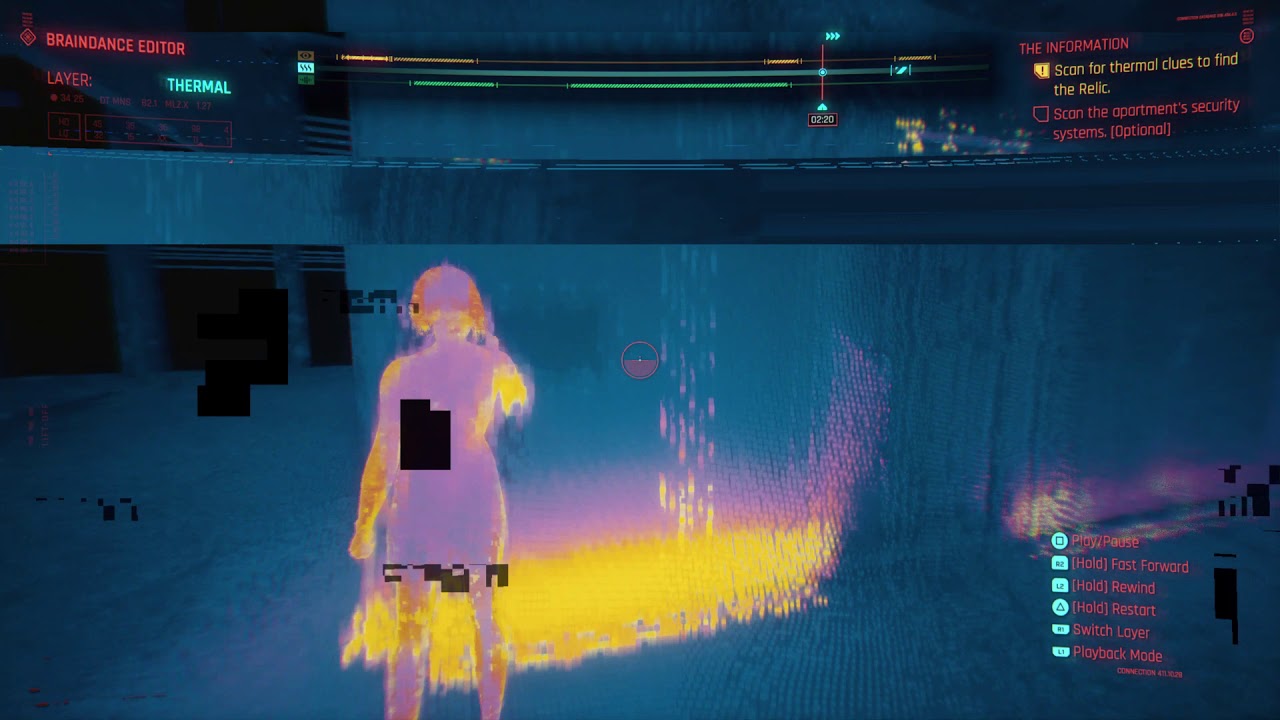 Cyberpunk 2077 - The Information: Find The Relic's Hidden Safe: Visual, Audio Thermal Braindance PS5