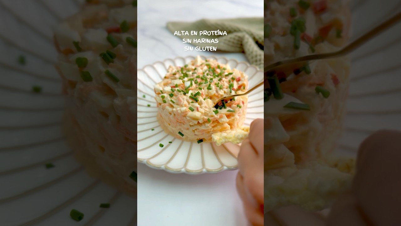 ENSALADA ALTA EN PROTEÍNA, SIN HARINAS Y SIN GLUTEN #recetasfaciles #ensalada #recetasdeverano