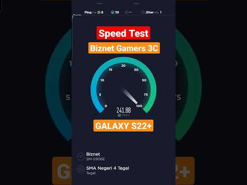 Speedtest Biznet Gamers 3C dengan Galaxy S22+ WiFi 6 🤩