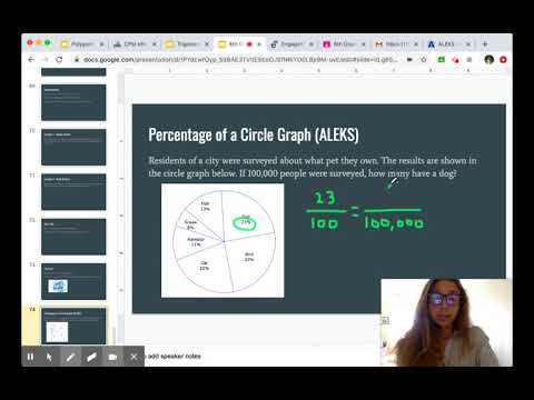 ALEKS - Percentage of a Circle Graph (6th Grade)