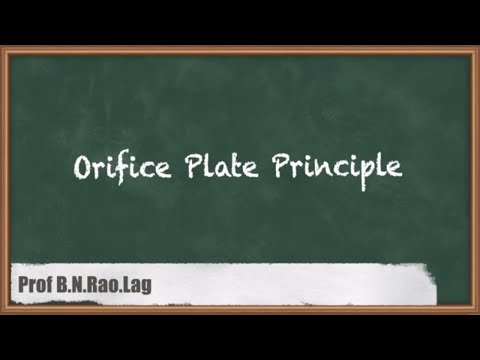 Orifice Plate Principle - Measurement of Flow - GATE IE Sensors and ...
