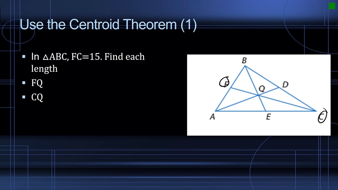 Use the Centroid Theorem 1