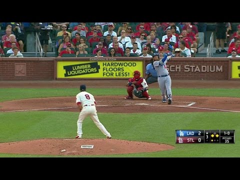 LAD@STL: Turner doubles in two runs in the 3rd