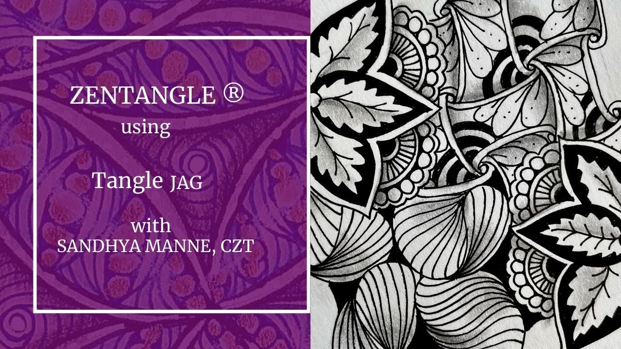 Zentangle® Mini Project with Tangle JAG beginners tutorial