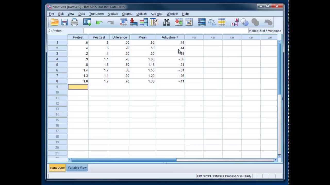 SPSS - Paired-samples t-test (2 of 2) - creating a bar graph