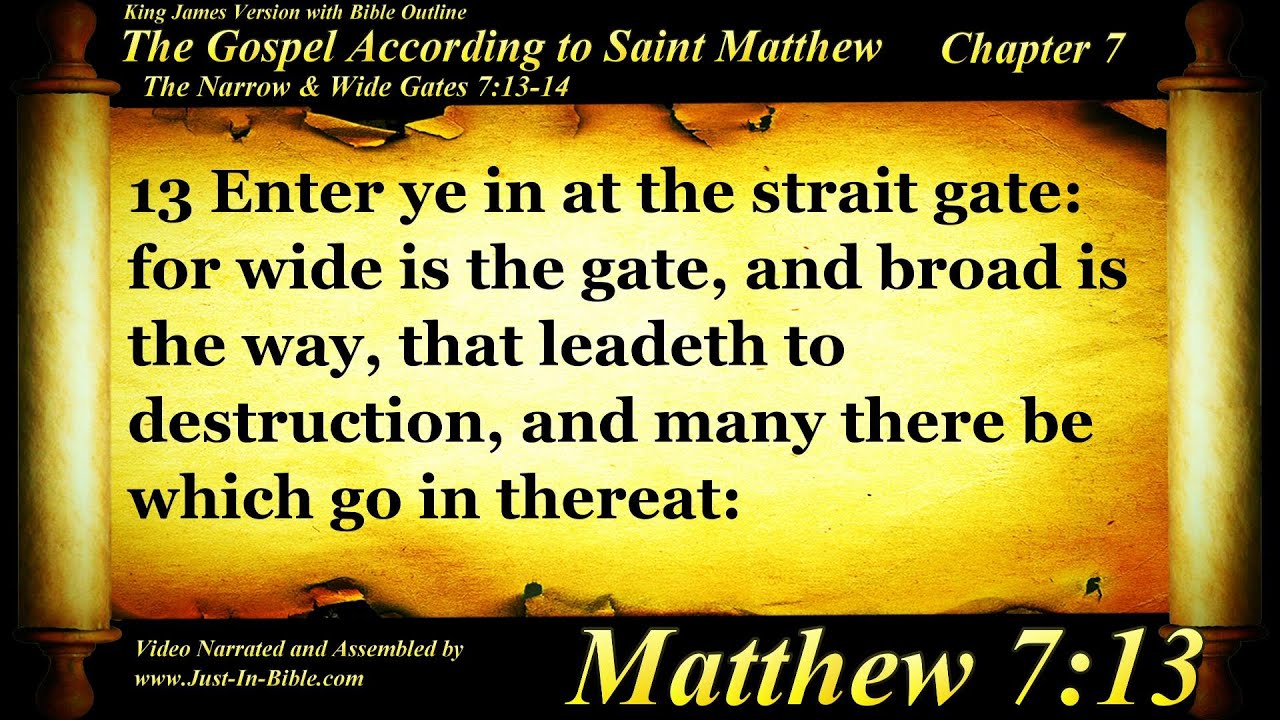 The Gospel of Matthew Chapter 7 - Bible Book 40 - The Holy Bible KJV Read Along Audio/Video/Text