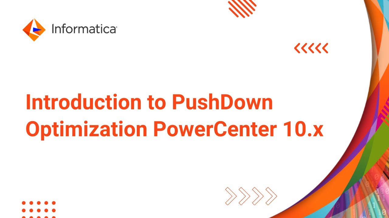Introduction to PushDown Optimization PowerCenter 10.x