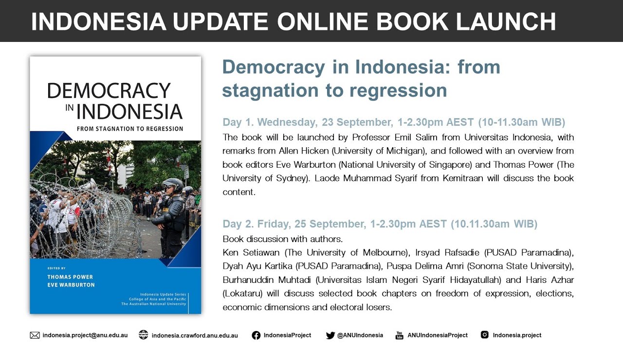 BOOK LAUNCH DAY 1. Democracy in Indonesia: from stagnation to regression
