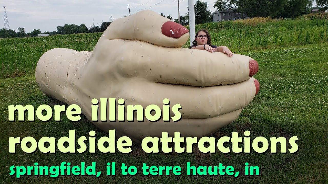 Illinois Roadside Attractions - Lincoln Tomb, Center of Illinois, Big Hands, Two-Story Outhouse