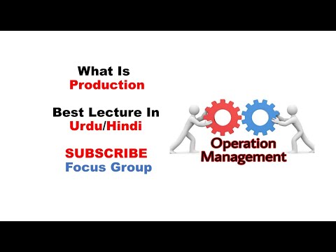 What is Production || Operation Management || Lecture in Urdu/Hindi