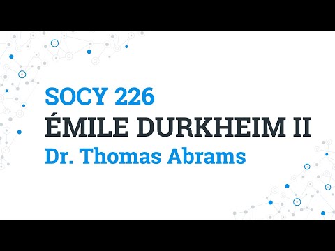 SOCY 226 2021 Durkheim II