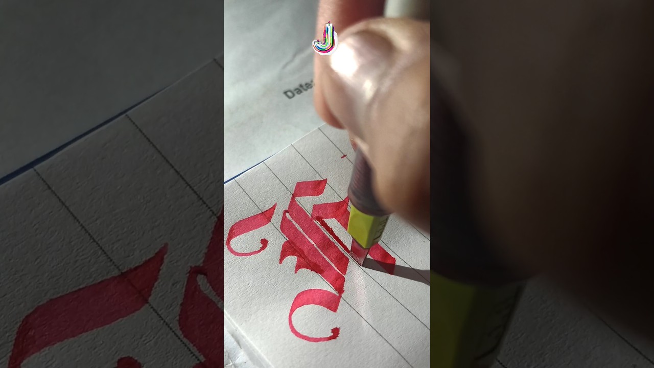 Satisfying Gothic Calligraphy Letter H #gothiccalligraphy