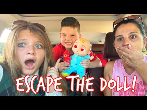 COCOMELON BABY FOLLOWS US HOME! Can AUBREY & CALEB Escape THE CRAZY DOLL?