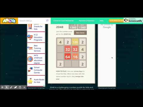 2048 Challenging Number Puzzle Game • ABCya!