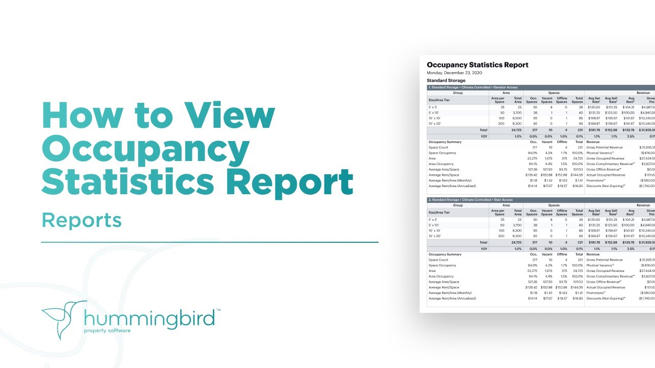 Occupancy Statistics Report