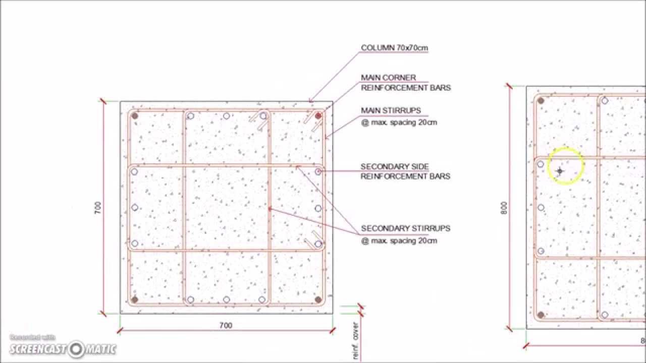 Square Reinforced Concrete Column Details