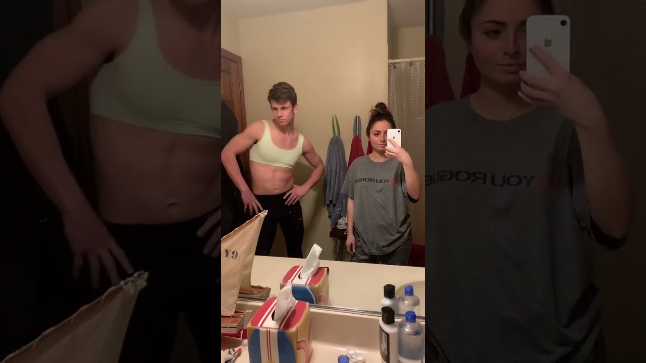 Hilarious clothing swap challenge!#funnycouple #clothingswap #hilarious #challenge