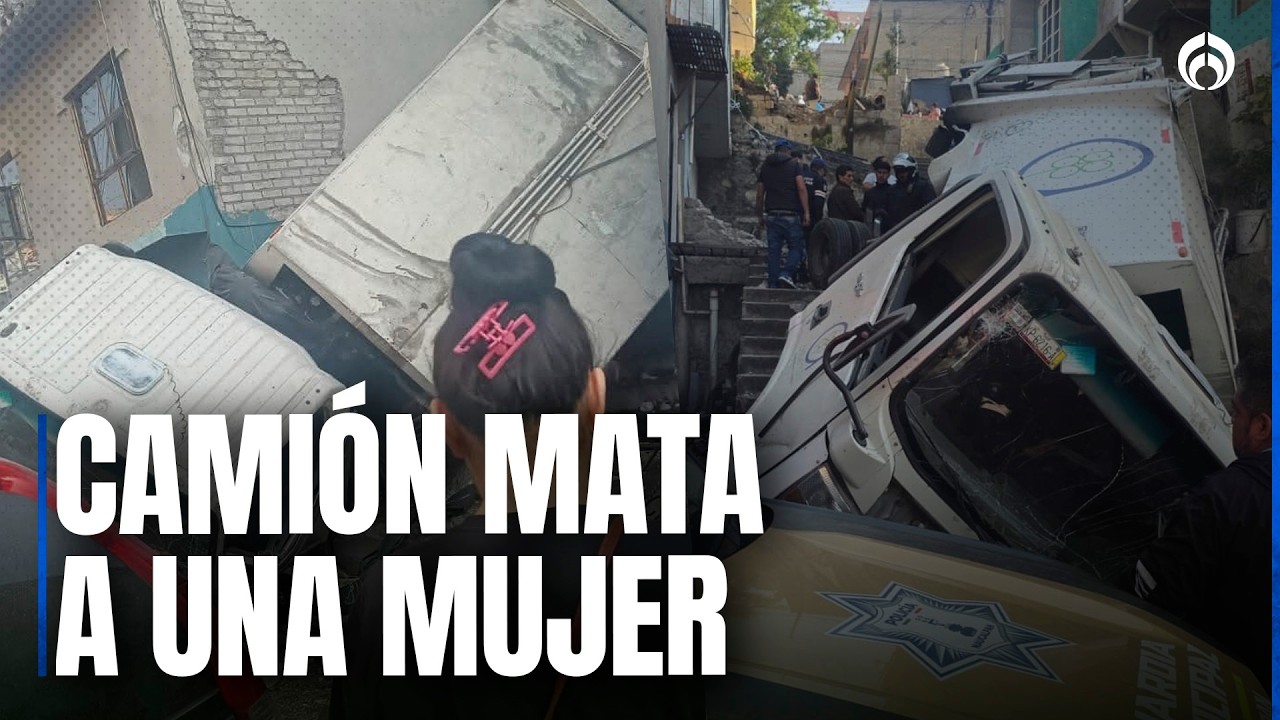 Tragedia en Naucalpan: camión de basura sin frenos cae y mata a una mujer