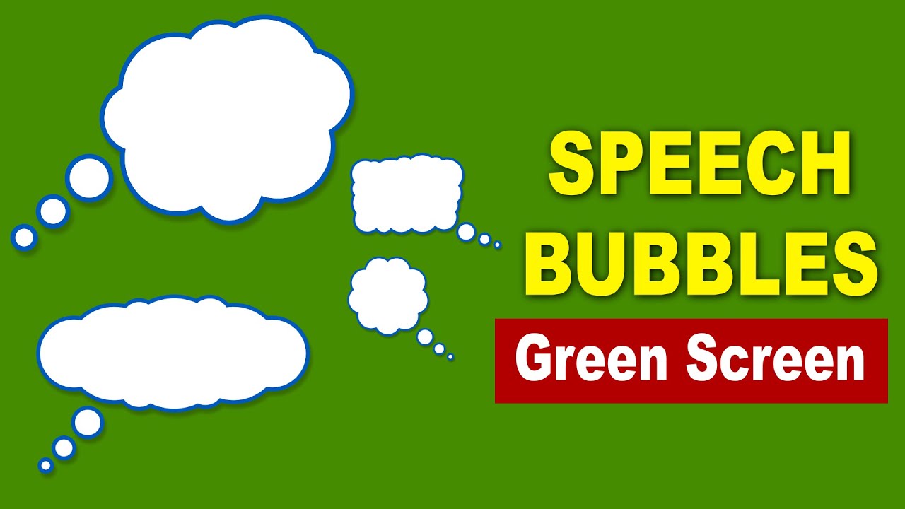 Speech Bubbles Comic Green Screen ||copyright free||Green Screen Effect