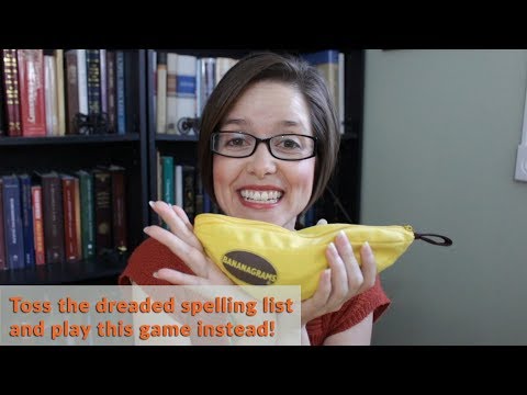 Toss the dreaded spelling list and play Banangrams with your homeschool kids instead! {Review}