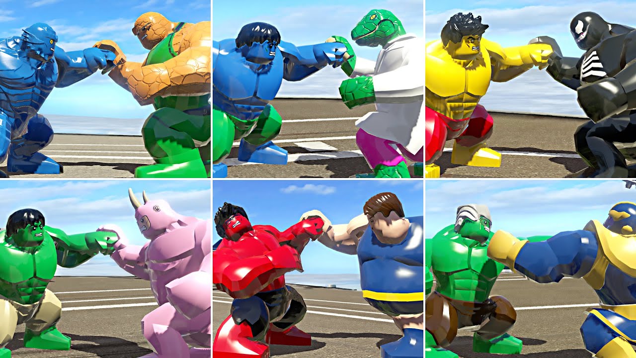 Hulk vs All Big Fig Characters in LEGO Marvel Super Heroes