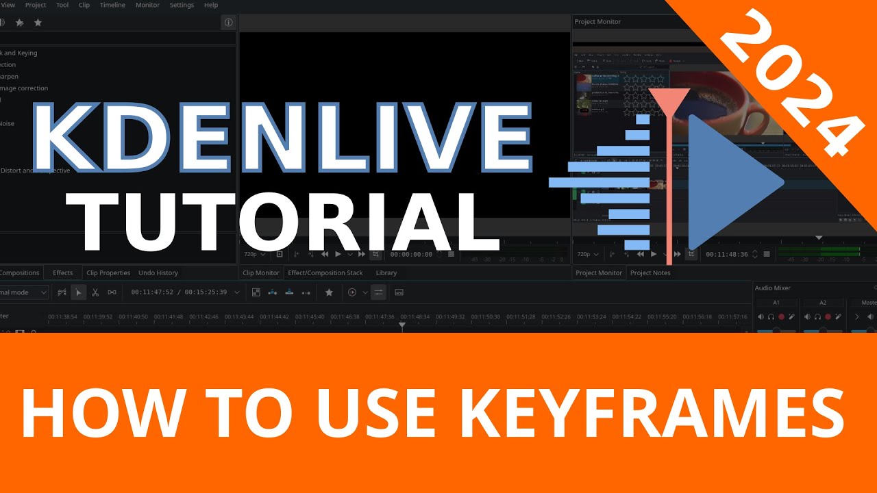 2024 Kdenlive Tutorial - How to Use Keyframes