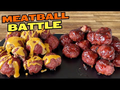 Smoked Meatballs Recipe 2 Ways - BBQ vs Cheesesteak